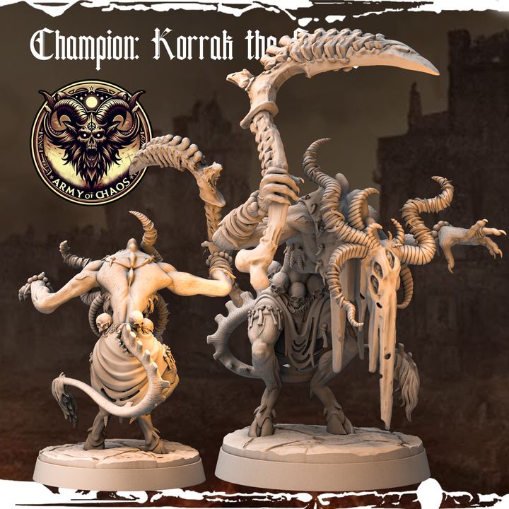 3D Printable Beast Champions - Army of Chaos: Beasts by Monolith Arts