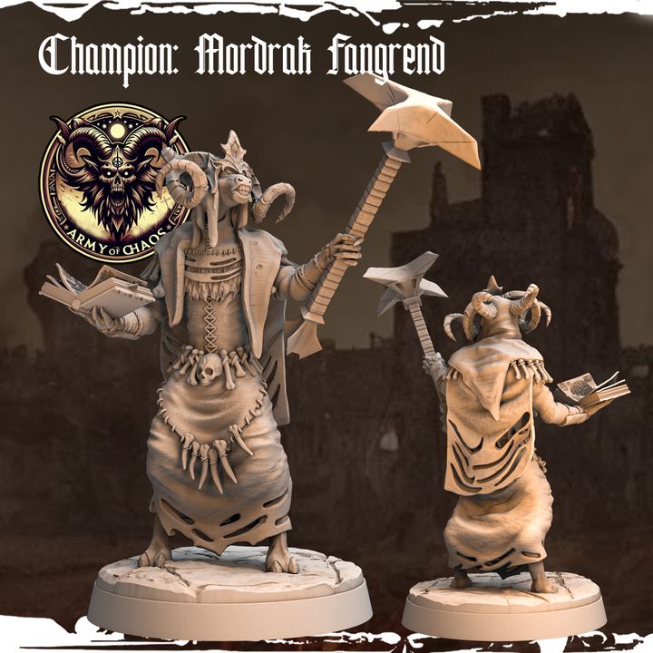 3D Printable Beast Champions - Army of Chaos: Beasts by Monolith Arts