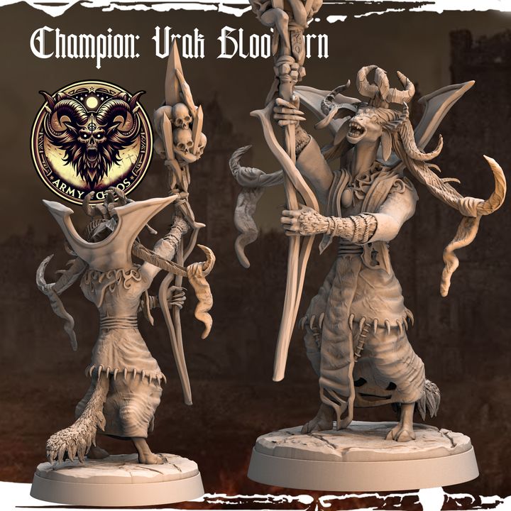 3D Printable Beast Champions - Army of Chaos: Beasts by Monolith Arts