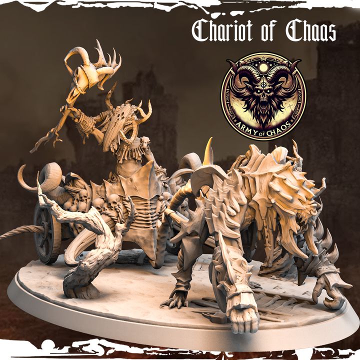 3D Printable Chariot of Chaos - Army of Chaos: Beasts by Monolith Arts