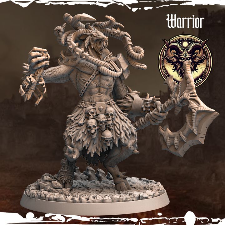 3D Printable Warrior - Army of Chaos: Beasts by Monolith Arts