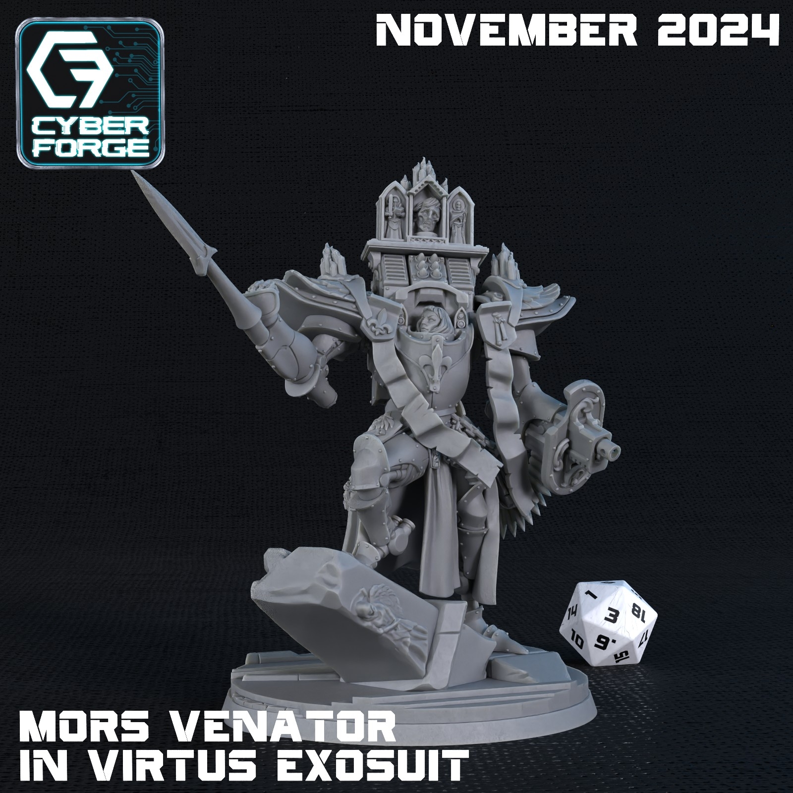 3D Printable Cyber Forge November 2024 by Titan Forge Miniatures