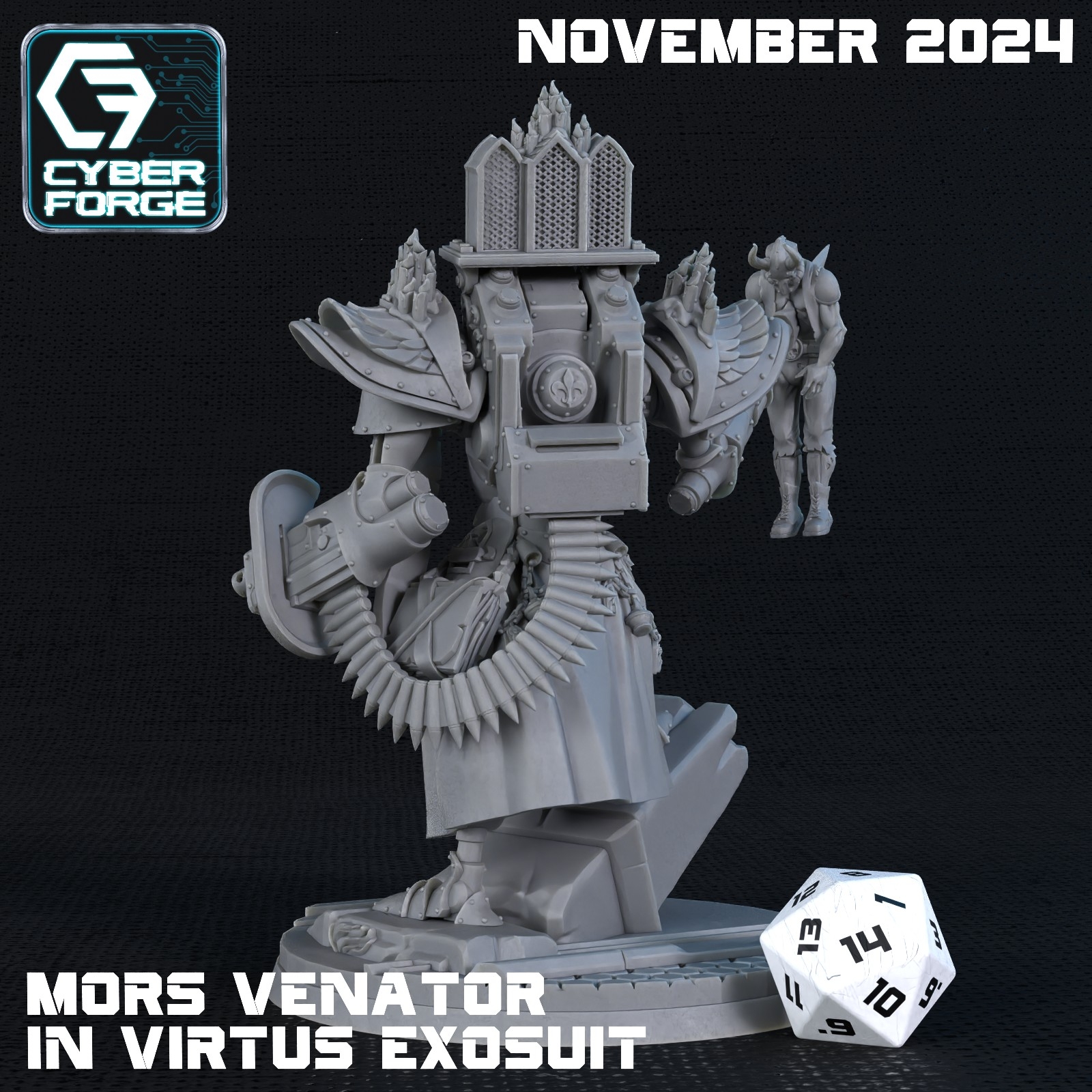 3D Printable Cyber Forge November 2024 by Titan Forge Miniatures