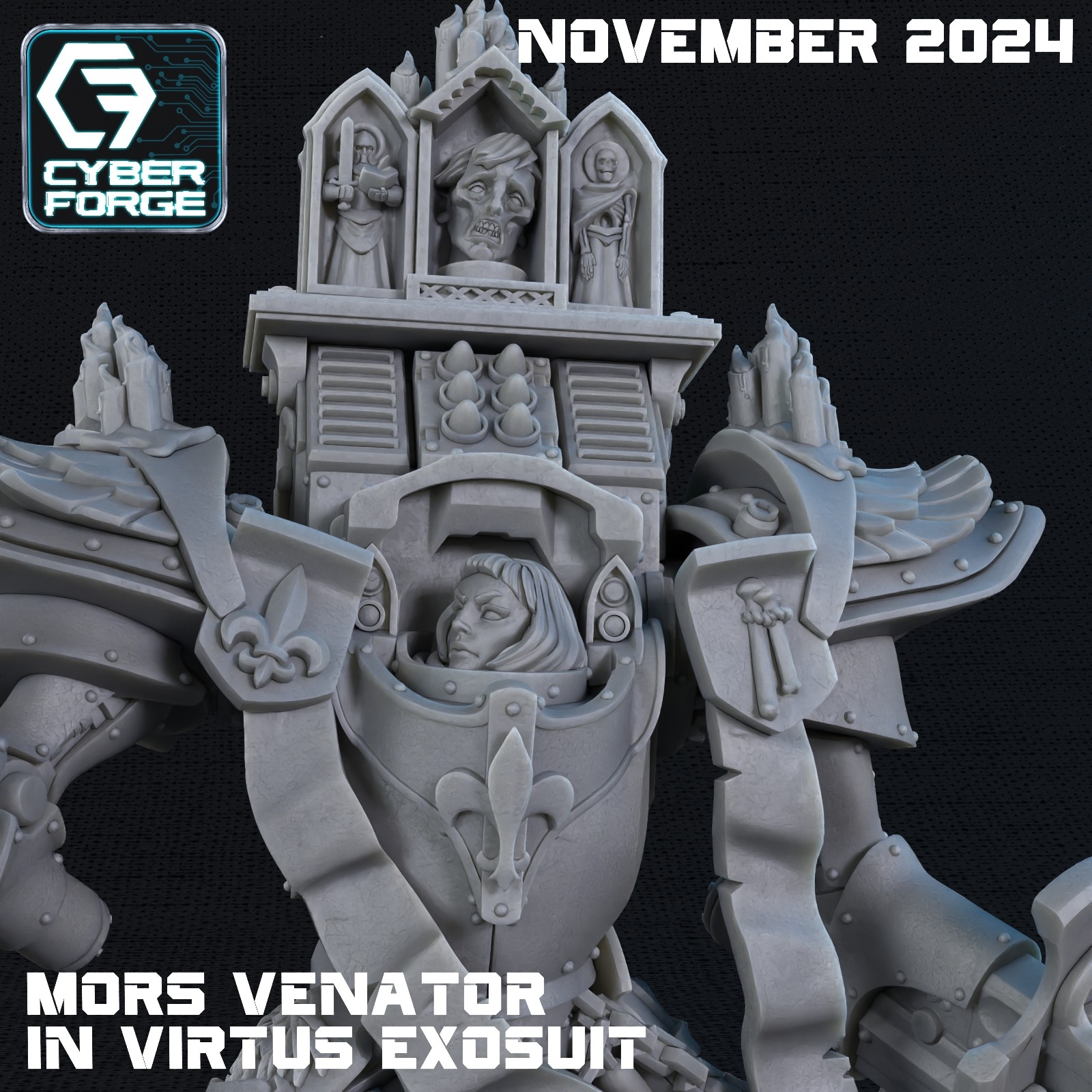 3D Printable Cyber Forge November 2024 by Titan Forge Miniatures