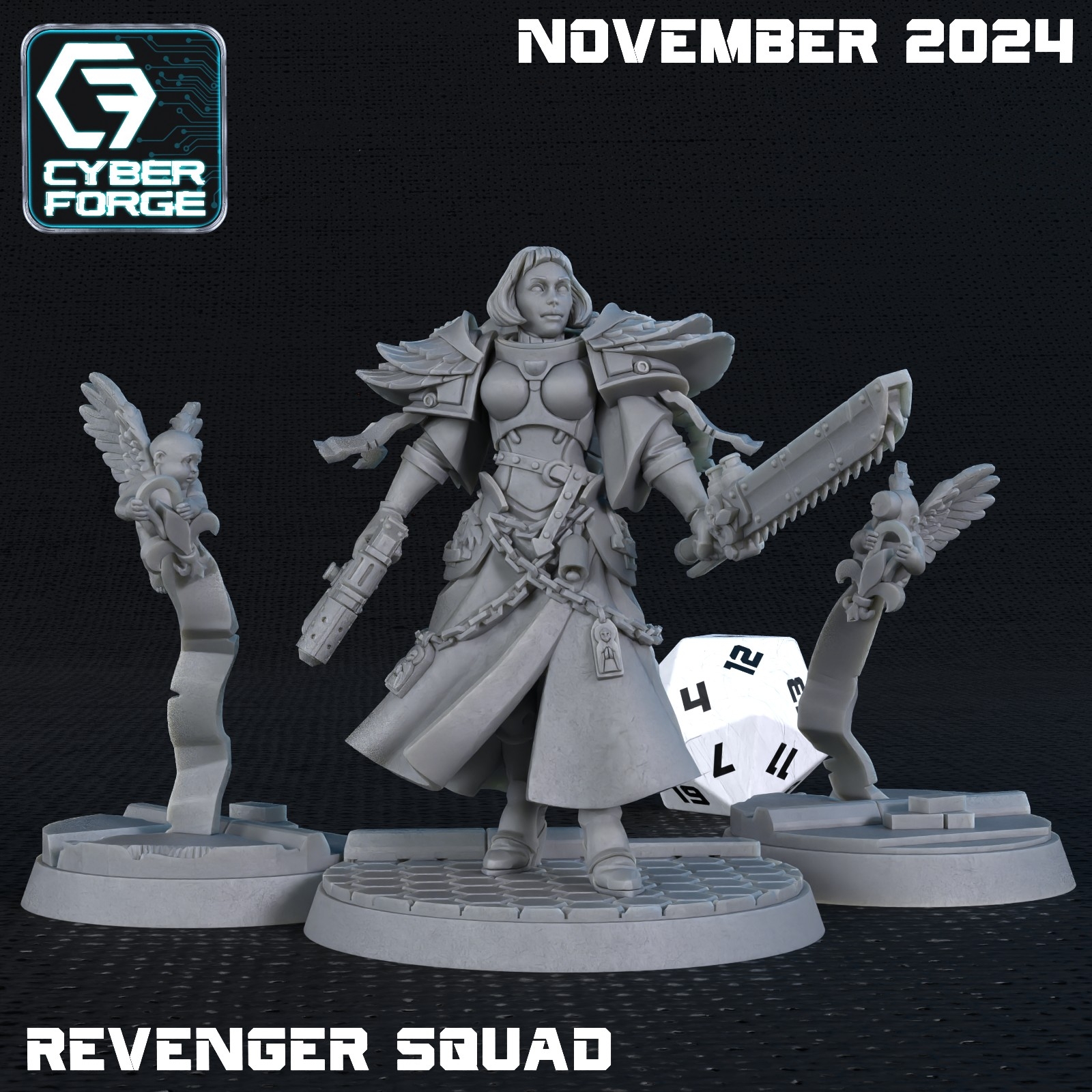 3D Printable Cyber Forge November 2024 by Titan Forge Miniatures