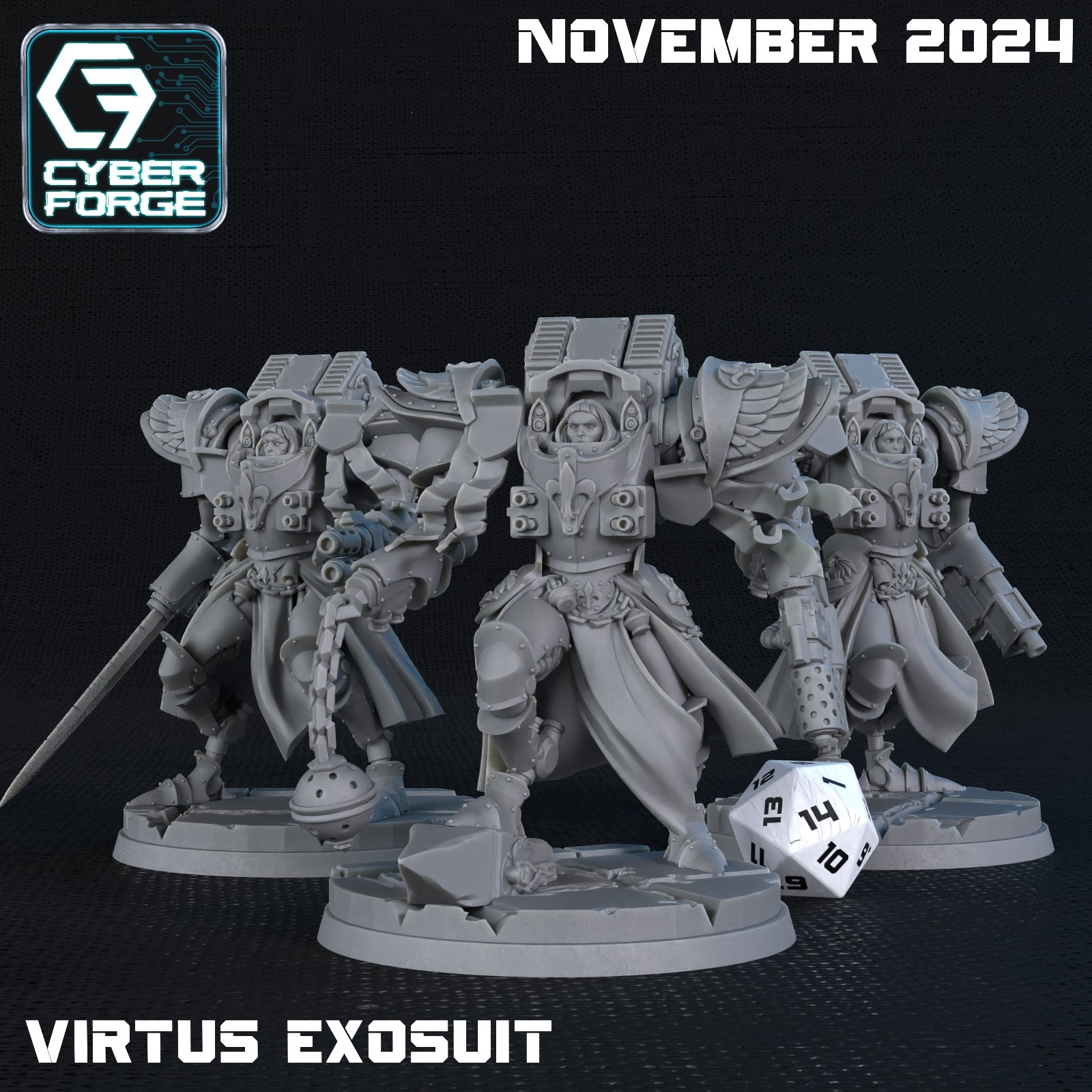 3D Printable Cyber Forge November 2024 by Titan Forge Miniatures