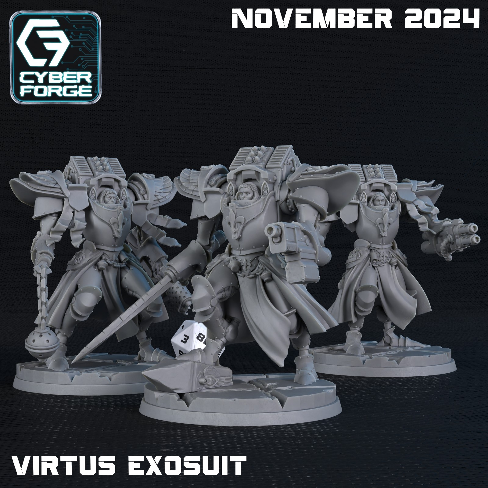 3D Printable Cyber Forge November 2024 by Titan Forge Miniatures