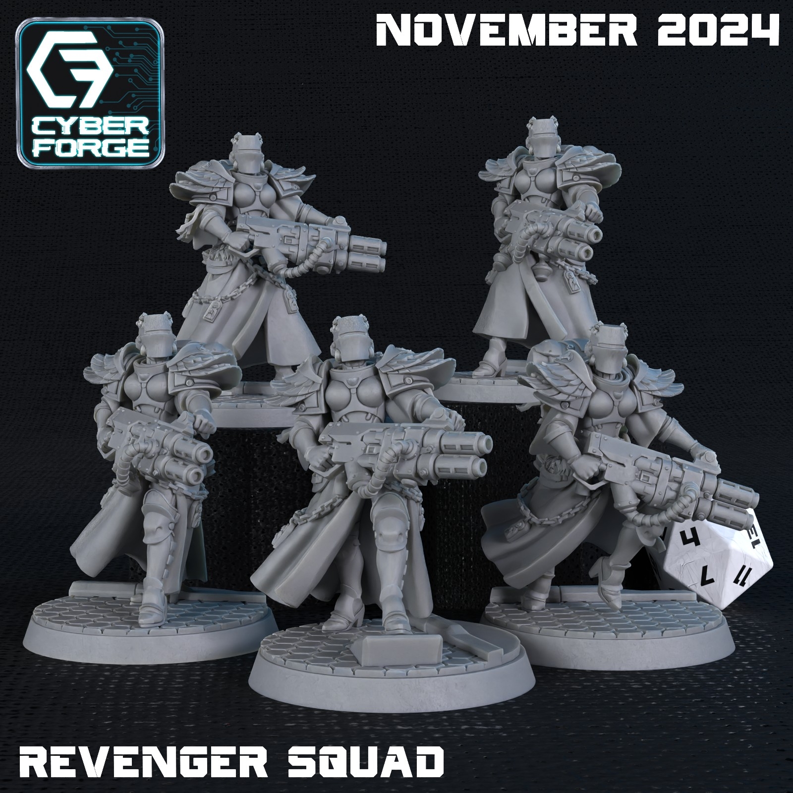 3D Printable Cyber Forge November 2024 by Titan Forge Miniatures