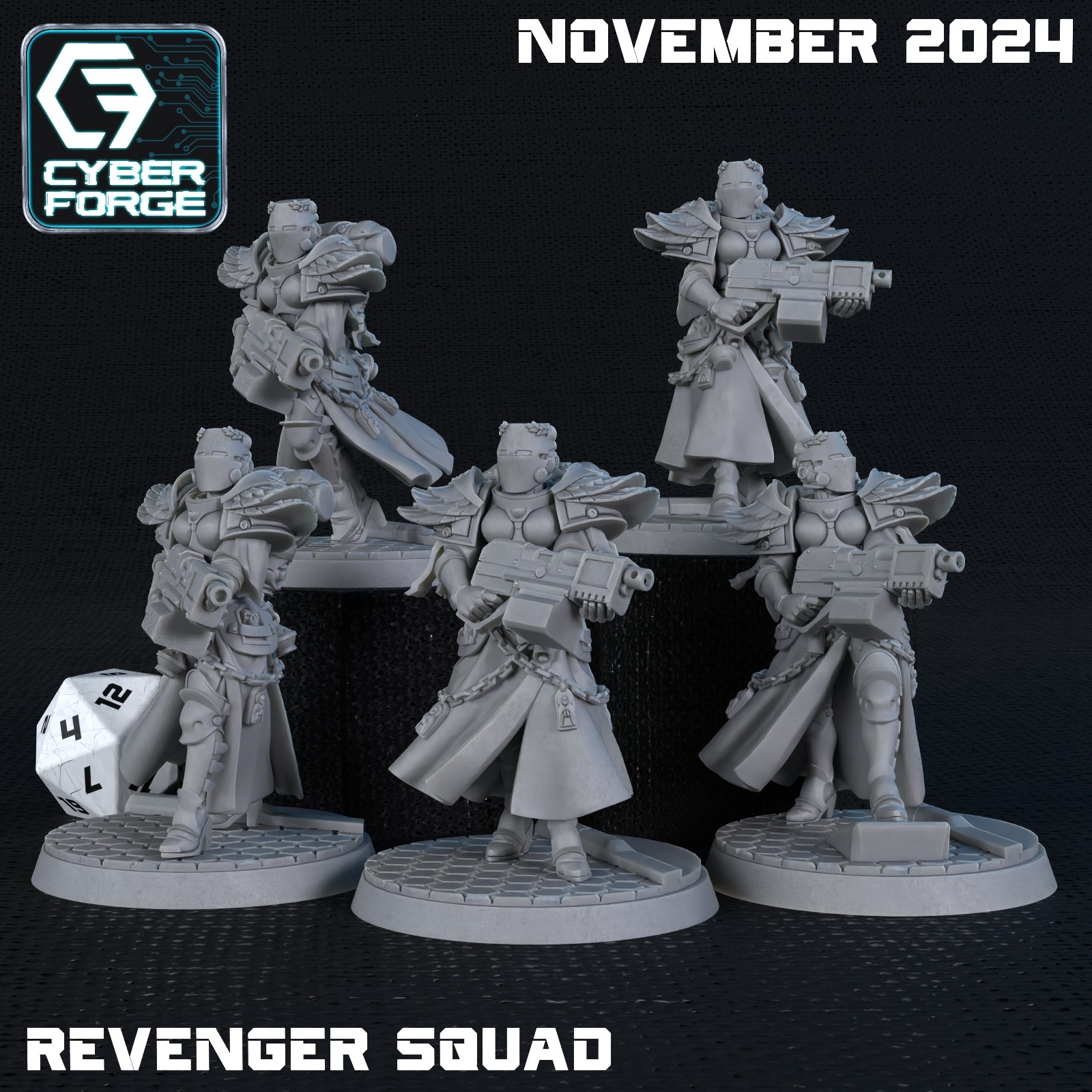 3D Printable Cyber Forge November 2024 by Titan Forge Miniatures