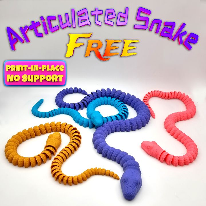 3D Printable Articulated Snake by 3dFabrik