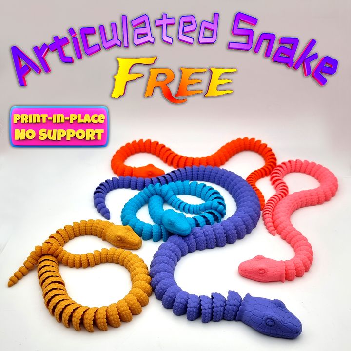 3D Printable Articulated Snake by 3dFabrik