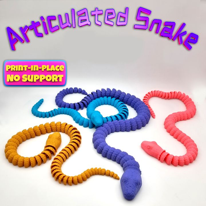 3D Printable Articulated Snake by 3dFabrik
