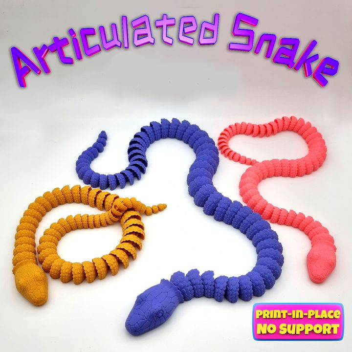 3D Printable Articulated Snake by 3dFabrik