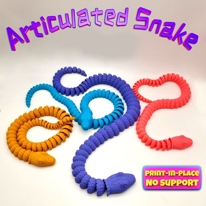 3D Printable Articulated Snake by 3dFabrik