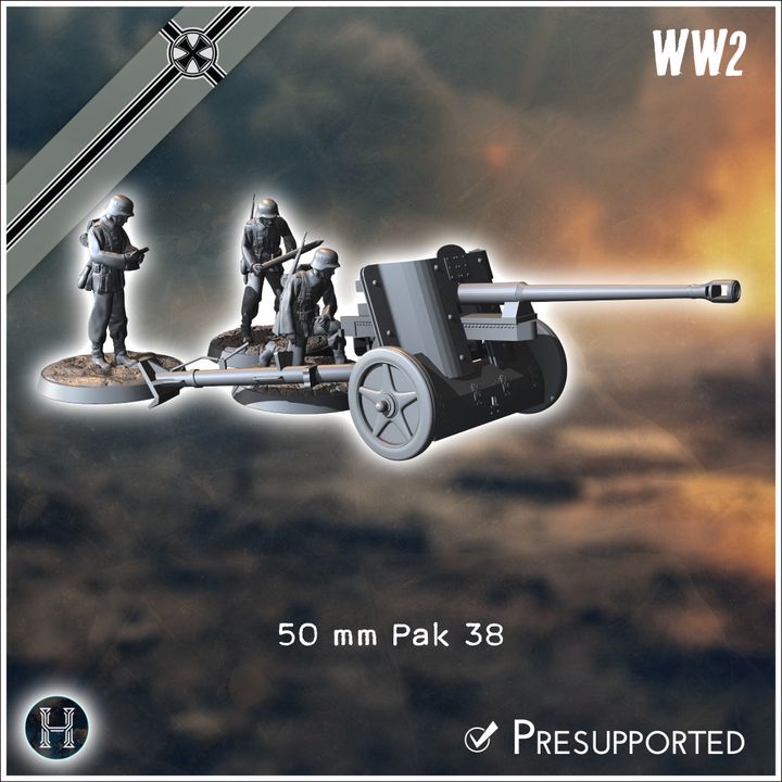 3D Printable German WW2 guns and howitzers pack No. 1 - Germany Eastern ...