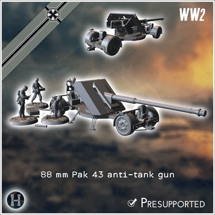 3D Printable German WW2 guns and howitzers pack No. 1 - Germany Eastern ...