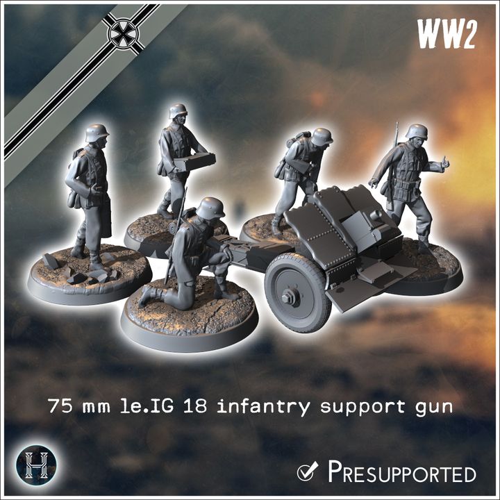 3D Printable German WW2 guns and howitzers pack No. 1 - Germany Eastern ...