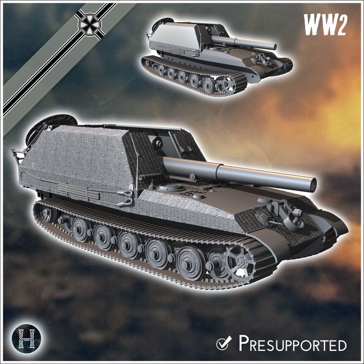 3D Printable German WW2 pack No. 10 | Tiger II and variants - Germany ...