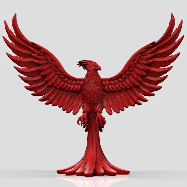 3D Printable phoenix sculpture by Dmitry Tishchenkov