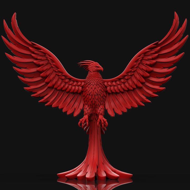 3D Printable phoenix sculpture by Dmitry Tishchenkov