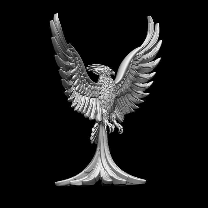 3D Printable phoenix sculpture by Dmitry Tishchenkov