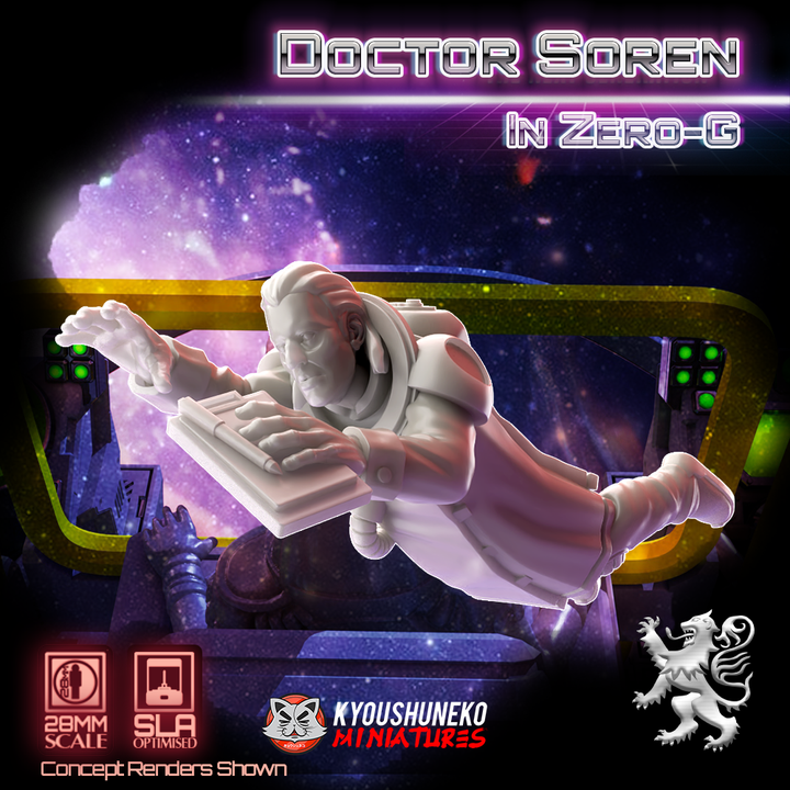 3D Printable Doctor Soren In Zero-G by 2nd Dynasty