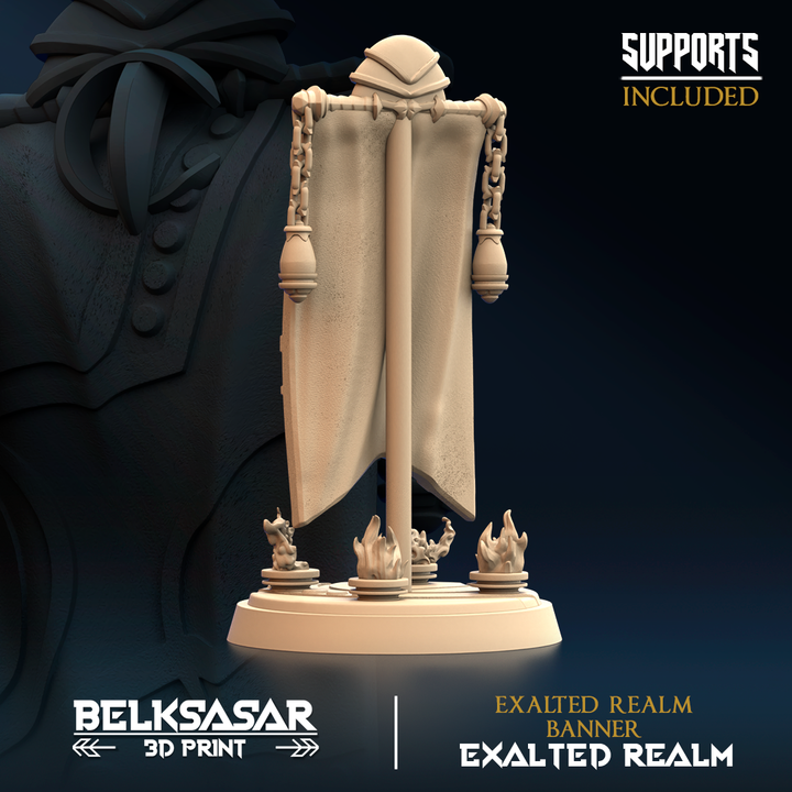 3D Printable Exalted Realm - Banner by Belksasar