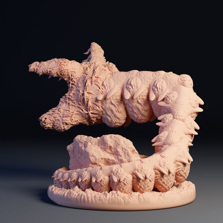 3D Printable Flesh Worm - Miniature by Lazy Bear