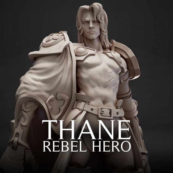 3D Printable Thane, Rebel Hero by Comet Lord Miniatures