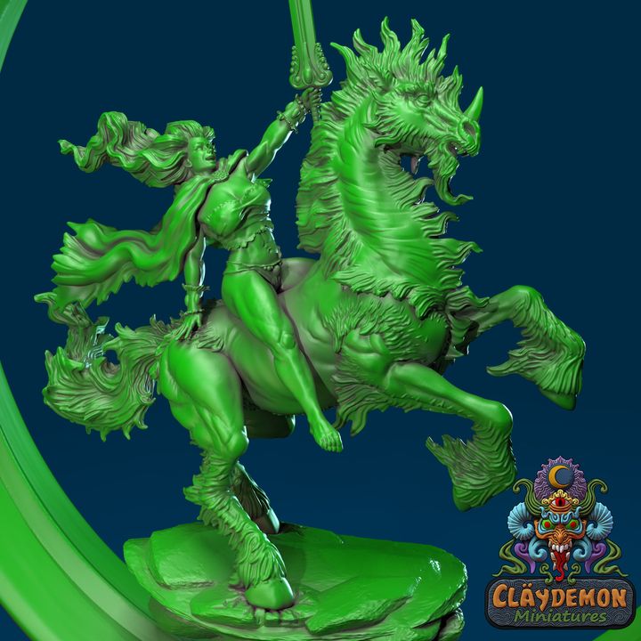 3D Printable Hellrider Estia by Claydemon Miniatures
