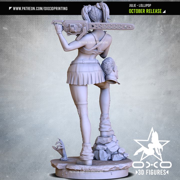 3D Printable Julie Miniature Figure by OXO3D Figures