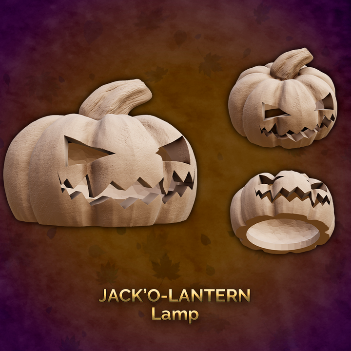 3D Printable Jack-O'-Lantern Lamp by Artificers_Mini