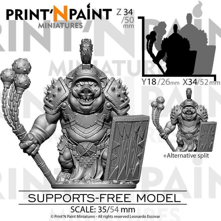 3D Printable Boarman Gladiator - Support Free by Leonardo Escovar