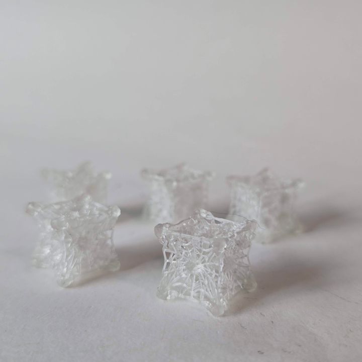 3D Printable Spider Web Dice by Zephrens 3D Productions (Dice)