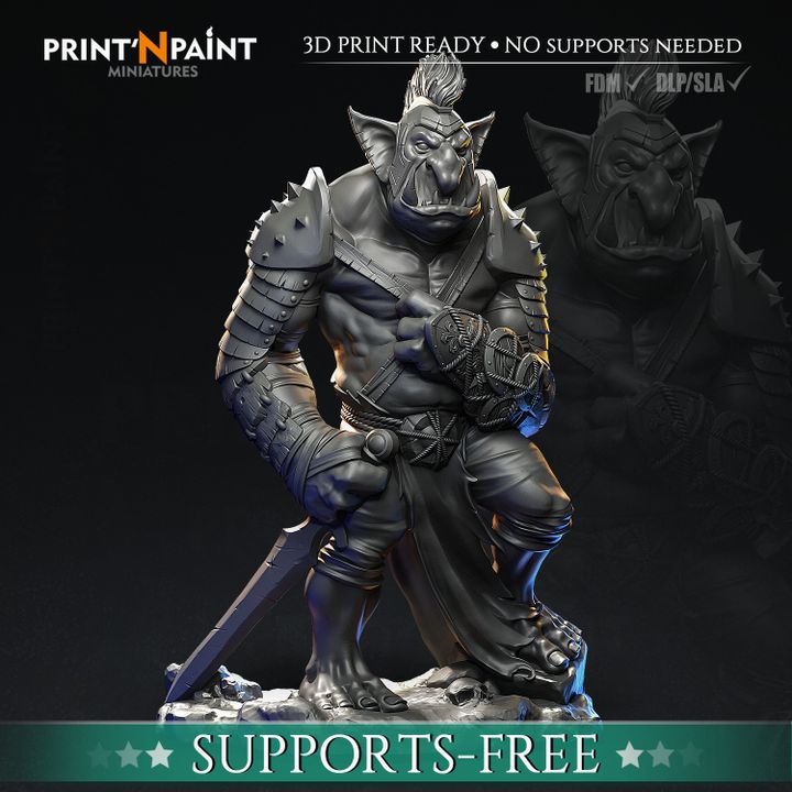 3D Printable Arena Troll - Support Free by Leonardo Escovar