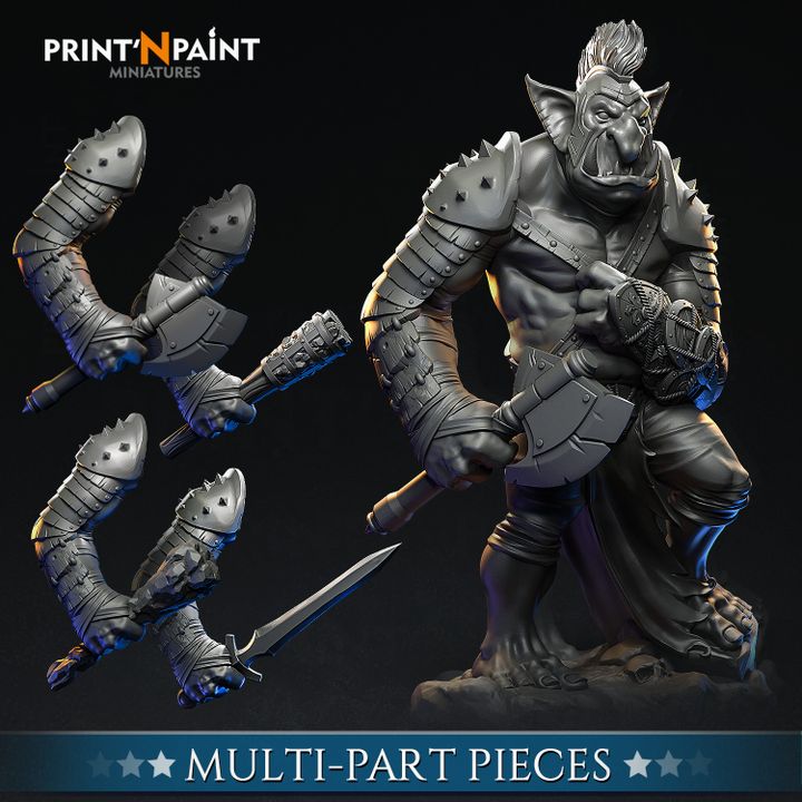 3D Printable Arena Troll - Support Free by Leonardo Escovar