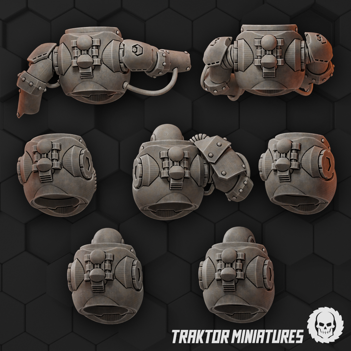 3D Printable Mk Hex Plague Tyrant Torsos by Traktor Miniatures