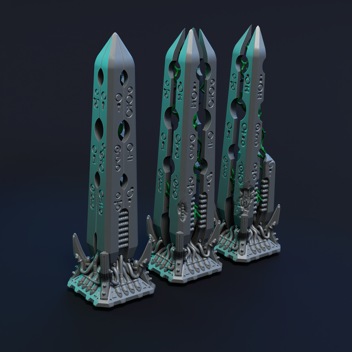 3D Printable Necropolis Obelisks by ddd_martin_miniatures