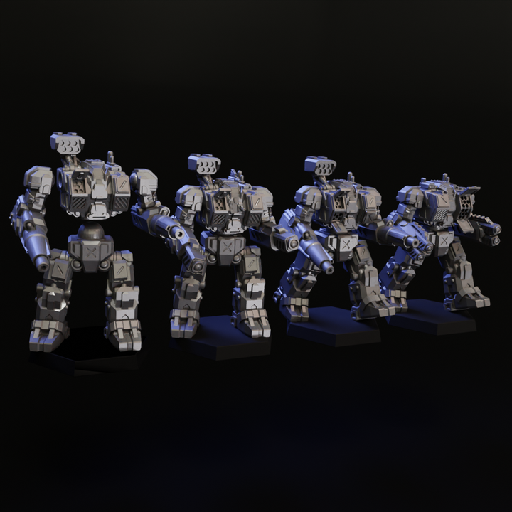 3D Printable 8mm Battleaxe Mech by ddd_martin_miniatures