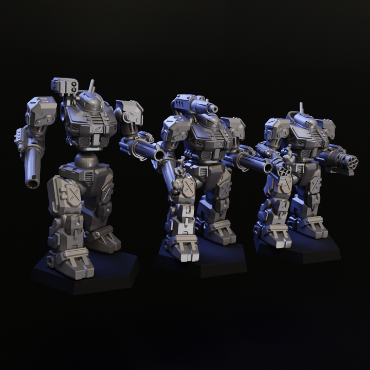 3D Printable 8mm Hammerhands Mech by ddd_martin_miniatures