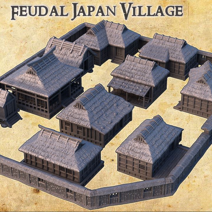 3D Printable Feudal Japan Village - Tabletop Terrain - 28 MM by ...