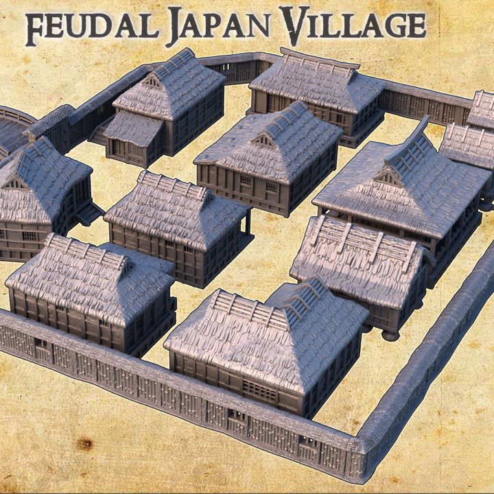 3D Printable Feudal Japan Village - Tabletop Terrain - 28 MM by ...