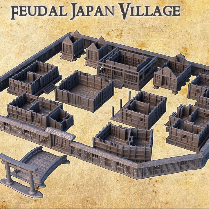 3D Printable Feudal Japan Village - Tabletop Terrain - 28 MM by ...