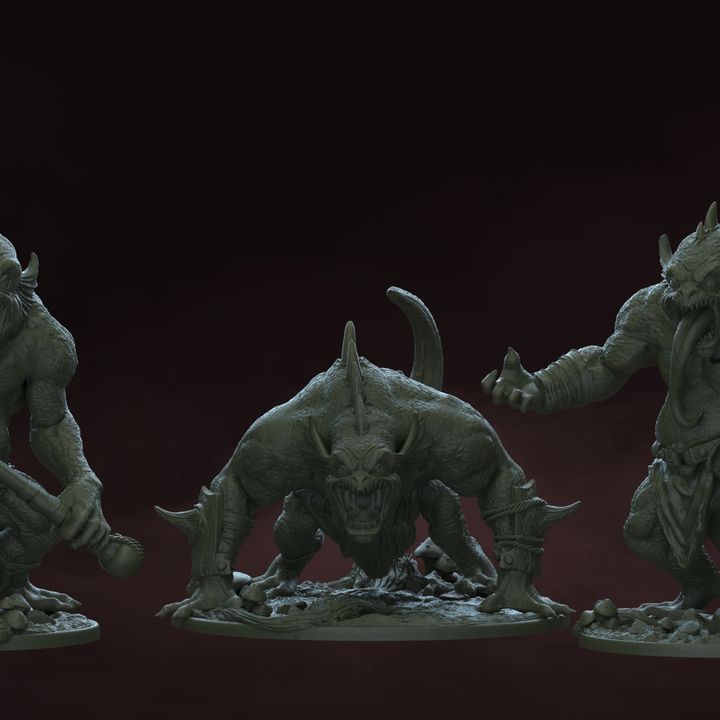 3D Printable Swamp Creatures - BUNDLE #19 by Necropunks Miniatures