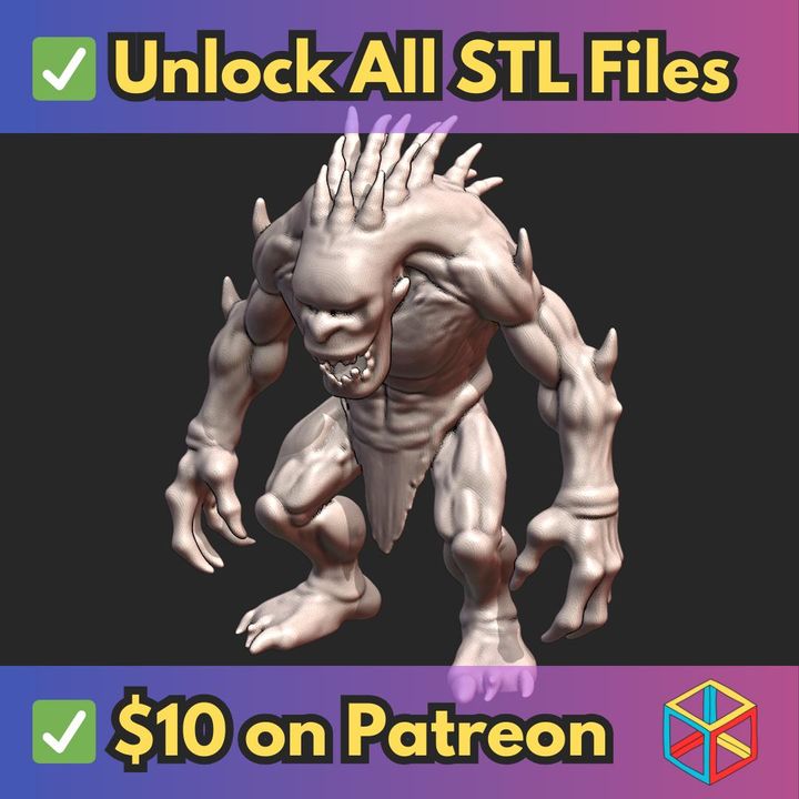 3D Printable 28mm DND Savage Fiendish Creature Fantasy Miniature ...