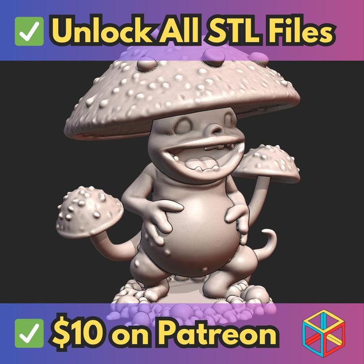 3D Printable 28mm DND Mischievous Whimsical Fungal Entity Fantasy ...