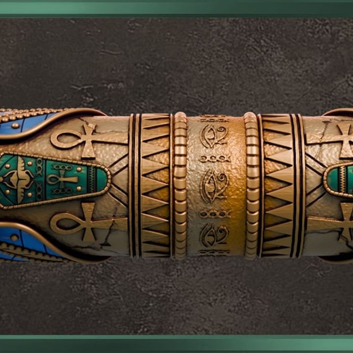 3D Printable Epic Playmat tubes: Egypt Theme by Mojibake Collectibles
