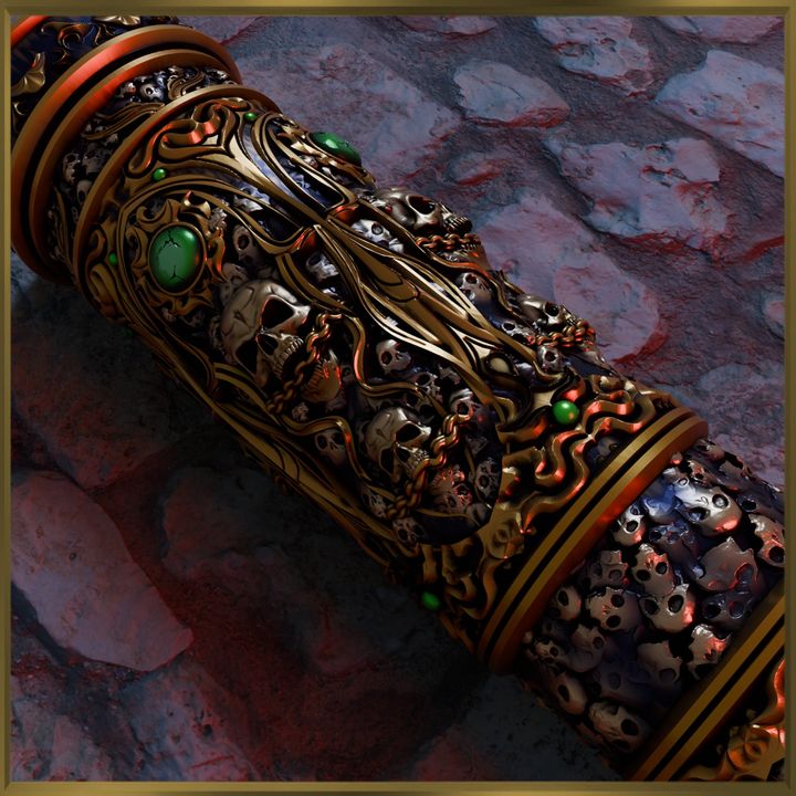 3D Printable Epic Playmat tubes: Catacombs Theme by Mojibake Collectibles