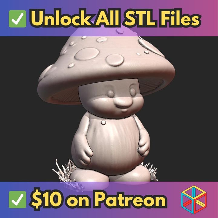 3D Printable 28mm DND Cheerful Mushroom Sprite Fantasy Miniature ...