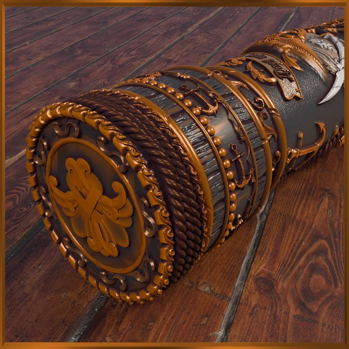 3D Printable Epic Playmat tubes: Pirate Theme by Mojibake Collectibles